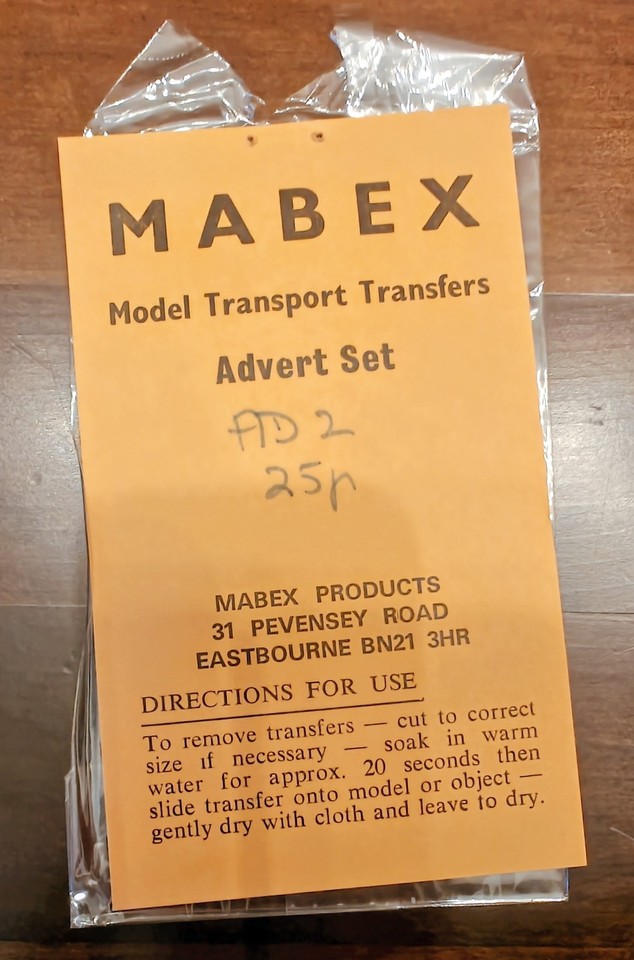 Mabex AD2 Job lot of assorted waterslide decals for model buses | eBay UK