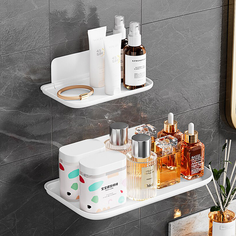 Wall Mounted Folding Shelf Saving Space Foldable Storage Rack Punch ...