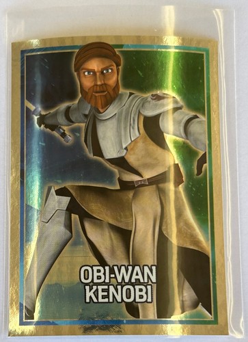 Merlin Topps Star Wars The Clone Wars (2008) - OBI-WAN KENOBI Foil ...