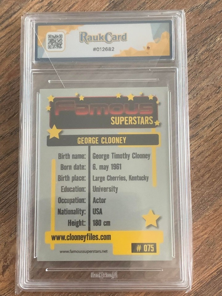 2005 Famous superstars George Clooney #75 Silver Graded 5 | eBay