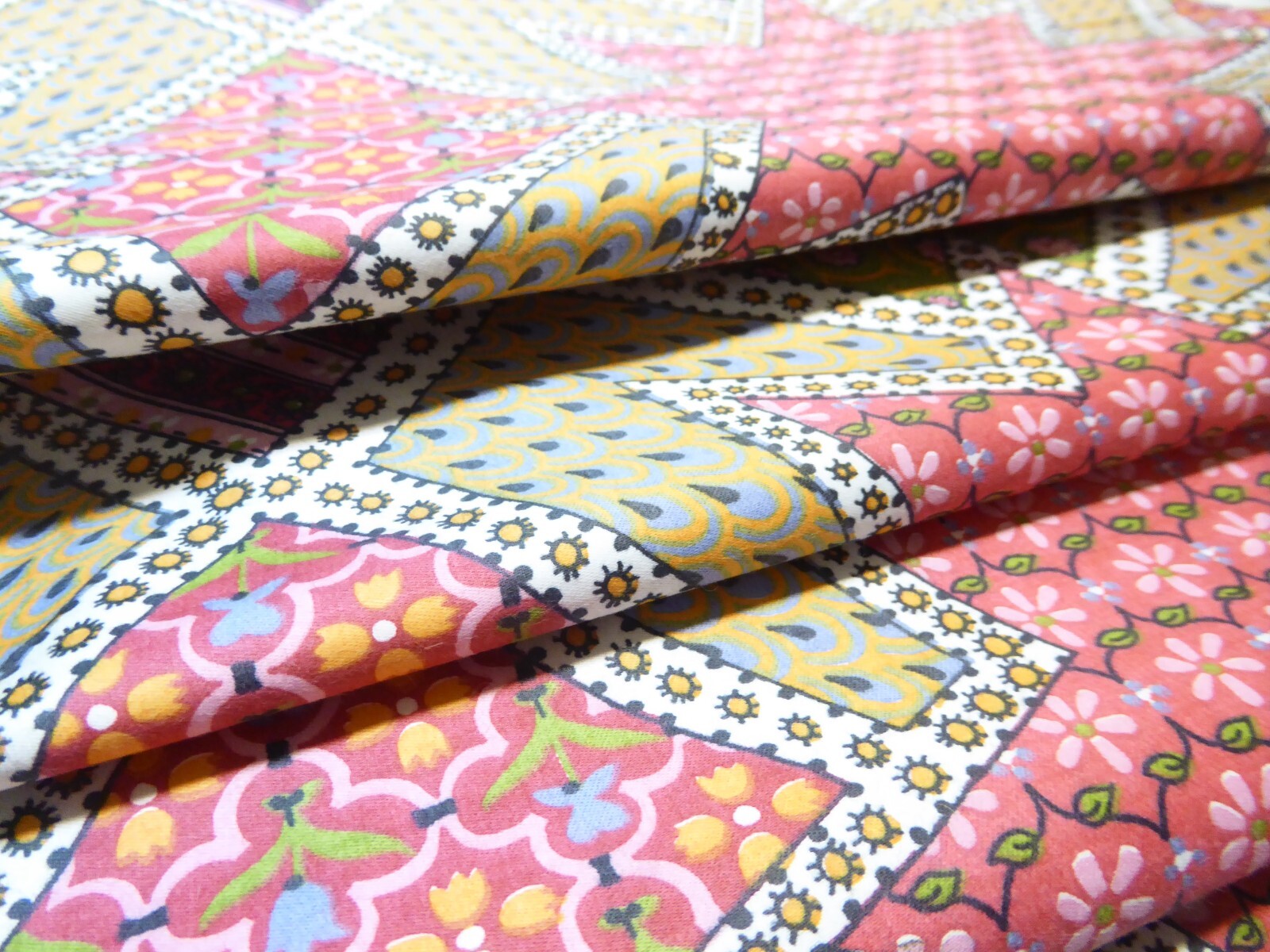 Vintage Waverly Old Town Quilt Combed Cotton Patchwork Fabric | eBay