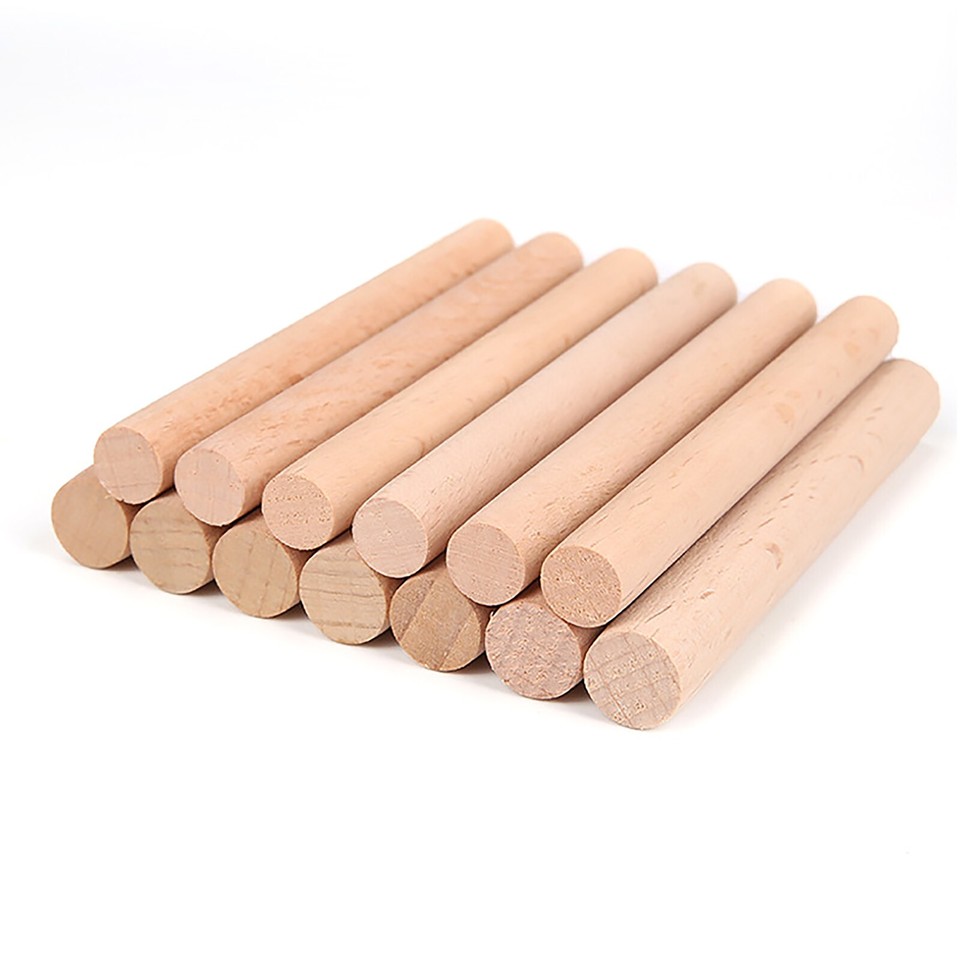 Beech Wood Dowels Smooth Rod Pegs - 400mm 500mm 600mm Length, 12-60mm ...
