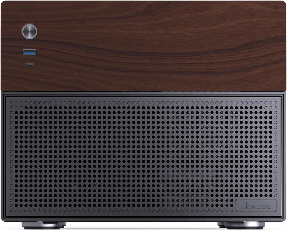 N4 Black NAS PC Case - Walnut Wood, 8-Bay, USB 3.2 Type-C, Micro ATX | eBay