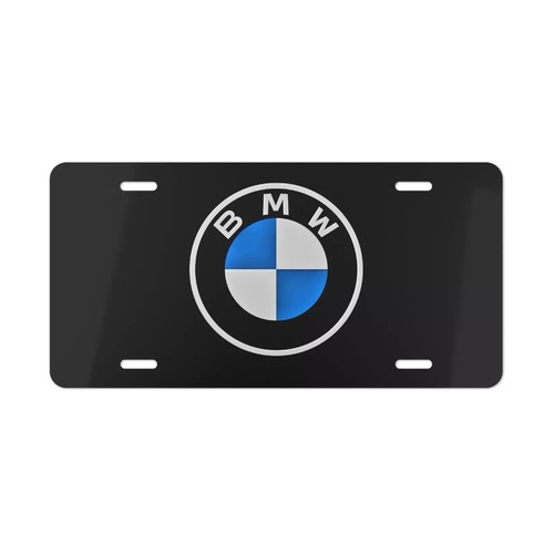 BMW Marque License Plate with BMW Logo -Black Stainless Steel | eBay