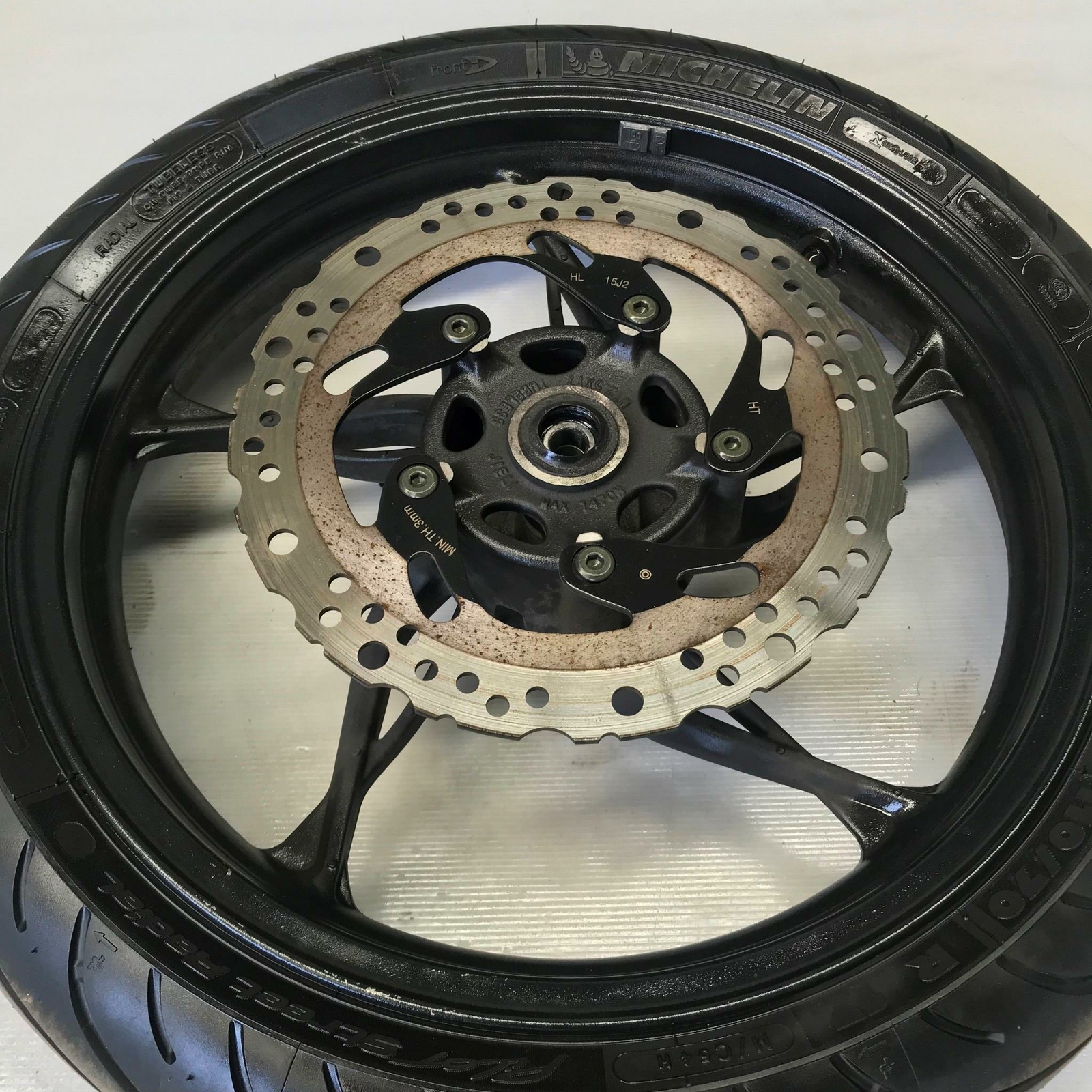 Front wheel rim tyre disc rotor straight BRAAAP MOTO3 250 MOTO 3 2015 ...