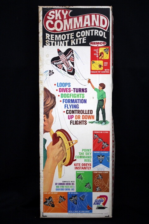 1969 Remco Sky Command Remote Control Stunt Kite Original Box Style 686 ...