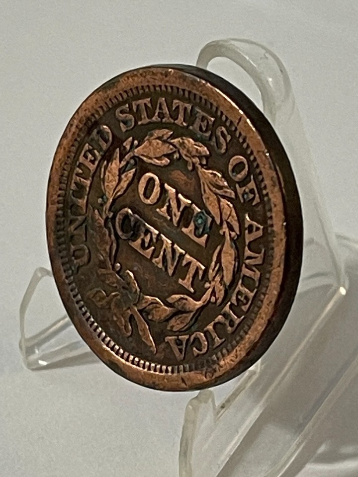 1849 Large Cent – One Cent Penny US Coin – Braided Hair Liberty ...