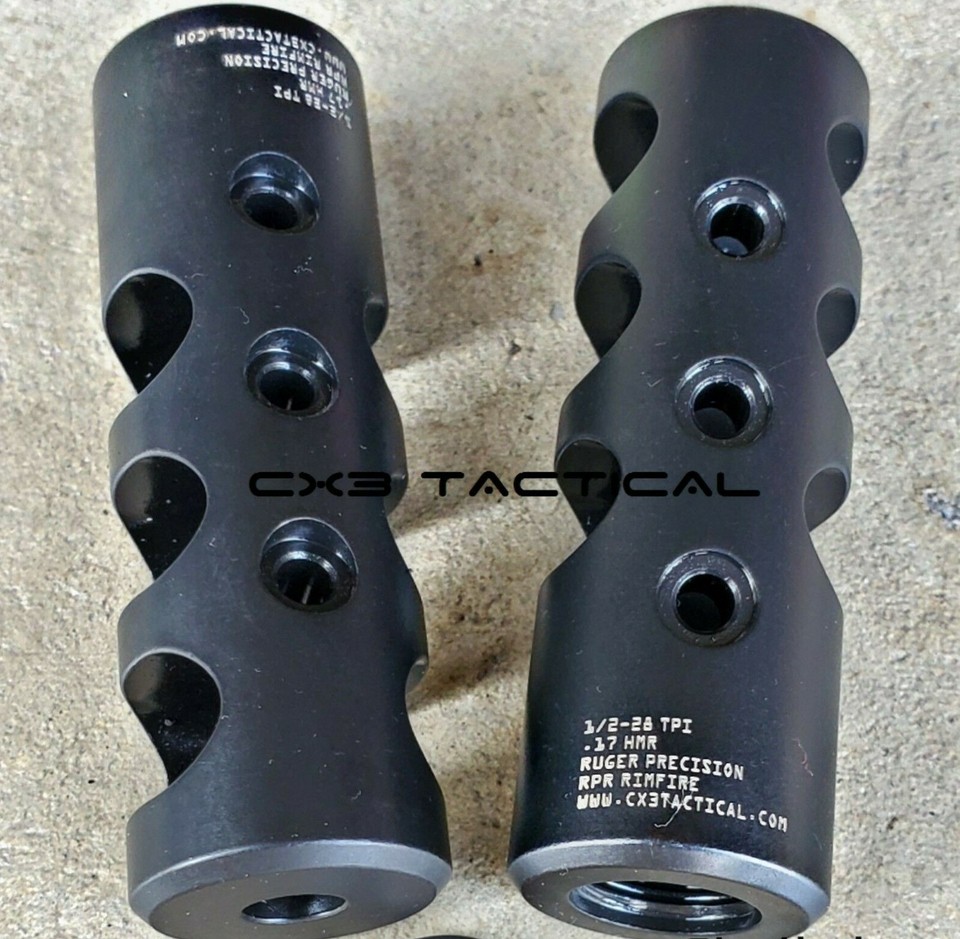 .17 HMR Muzzle Brake Compensator Ruger Precision Rimfire RPR .17 HMR 1/ ...