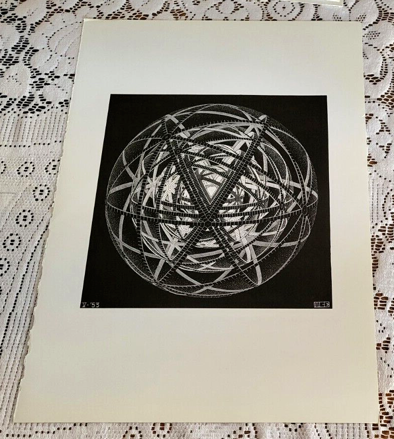 CONCENTRIC RINDS Figurative Four spherical Triangles 1953 M C Escher ...