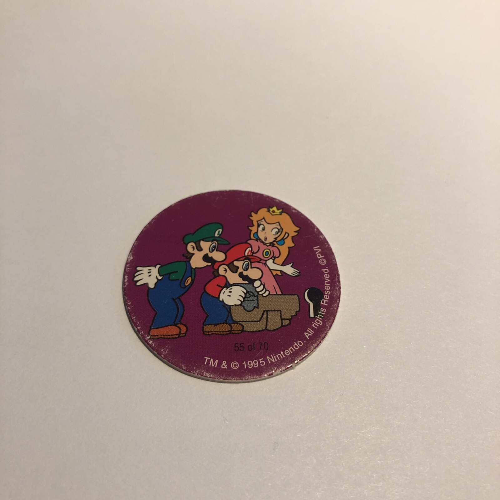Vntg POG 1995 Nintendo Mario Luigi Peach 55 of 70 Key Hole Video Game ...