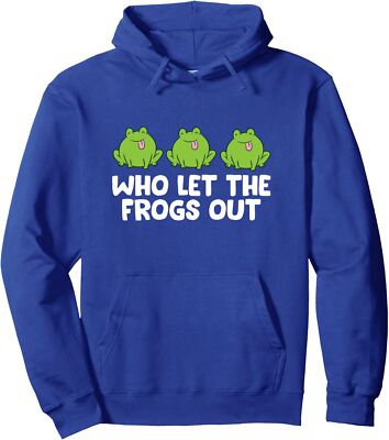 Who Let The Frogs Out Cute Frog Squad Frog Lovers Unisex Hooded ...