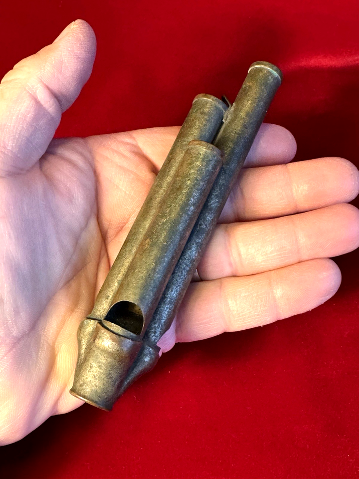 AUTHENTIC CIVIL WAR ERA TRAIN CONDUCTOR'S 3 BARREL WHISTLE / WORKS ...