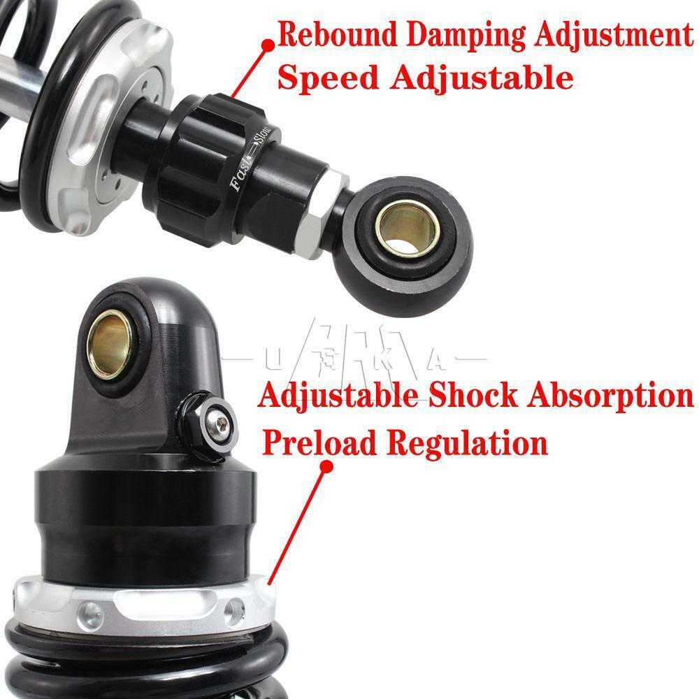 1 Pair Black 330mm 13" Motorcycle Rear Air Shocks Absorbers Suspension ...