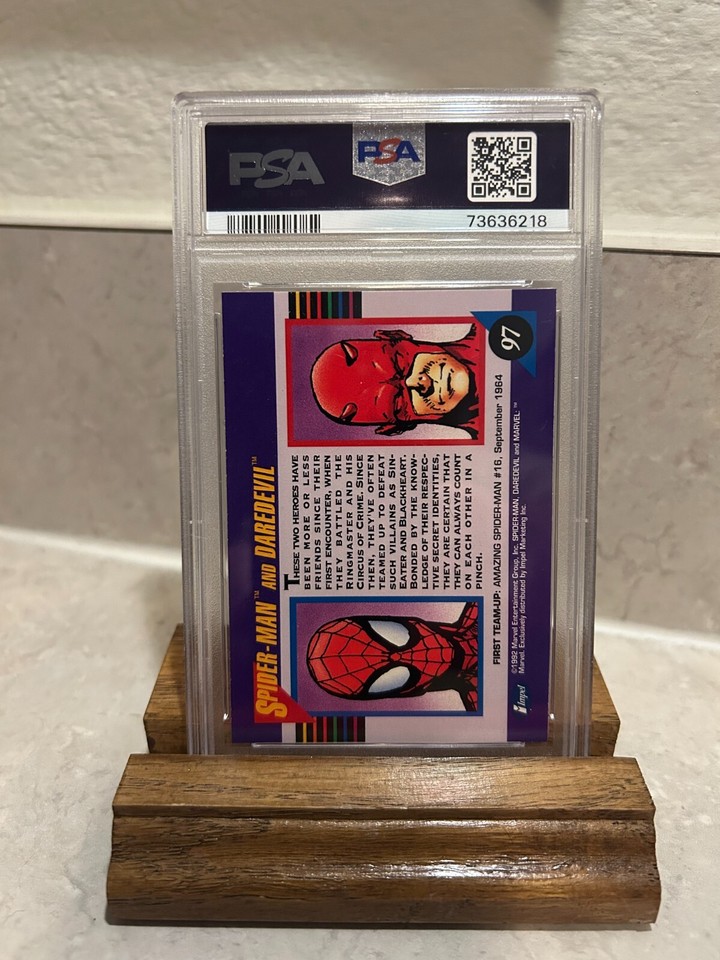 1992 Marvel Universe Impel SPIDERMAN AND DAREDEVIL #97 Mint PSA 9 | eBay