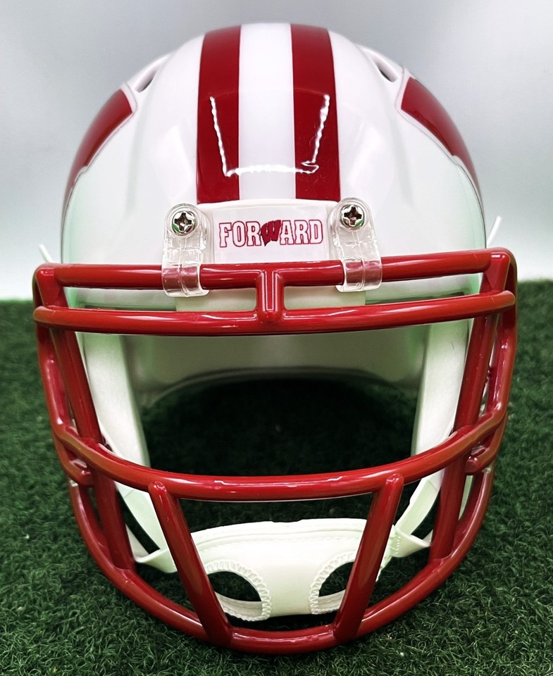 CUSTOM RIDDELL SPEED MINI FOOTBALL HELMET - WISCONSIN BADGERS | eBay