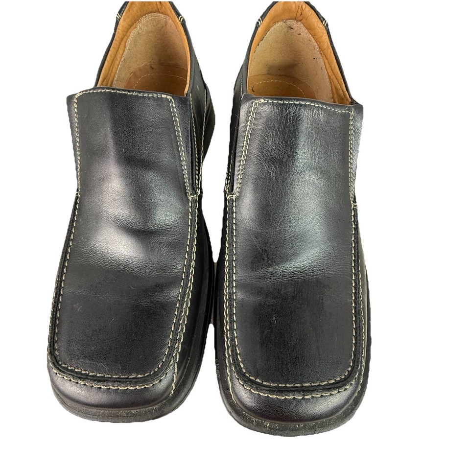 Bottesini Black Leather Square Toe Mens Loafer Size 10M | eBay
