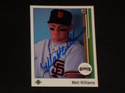 MATT WILLIAMS 1989 UPPER DECK SIGNED AUTOGRAPHED CARD #247 SAN ...
