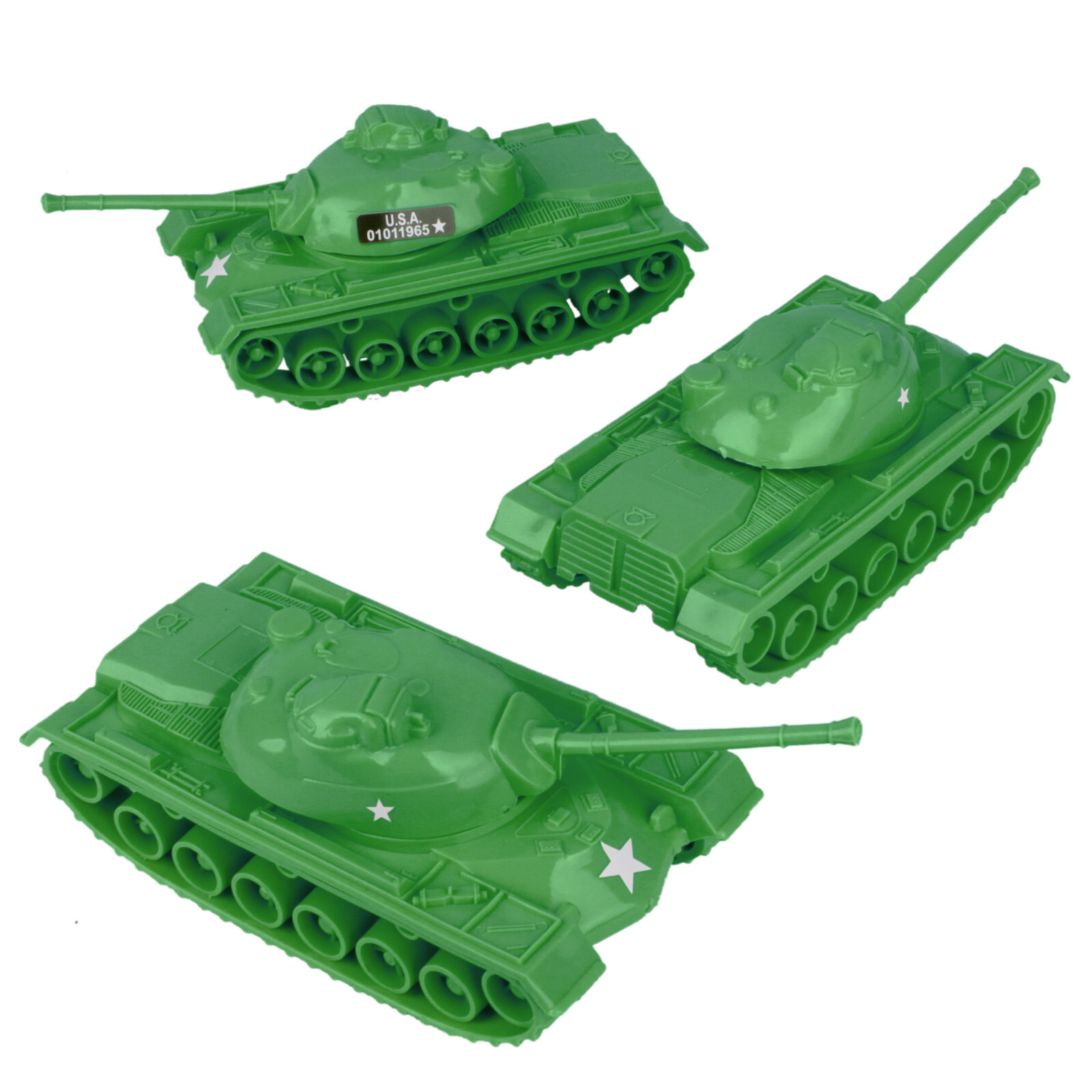 TimMee Processed Plastic M48 Patton 3pc Tank Tim Mee Army Men Green ...