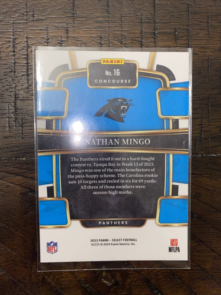 2023 Panini Select - Concourse Jonathan Mingo #16 Silver Prizm Die-Cut ...