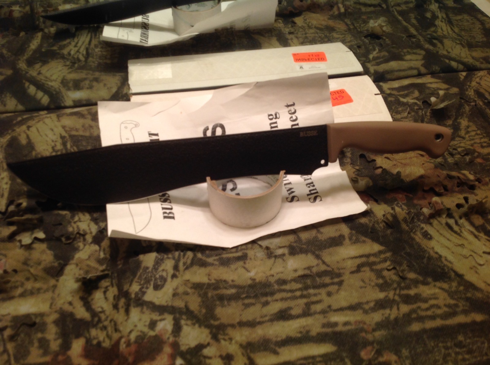 Busse Combat CG BB13 Black Finish With Tan Respirene C Handle | eBay