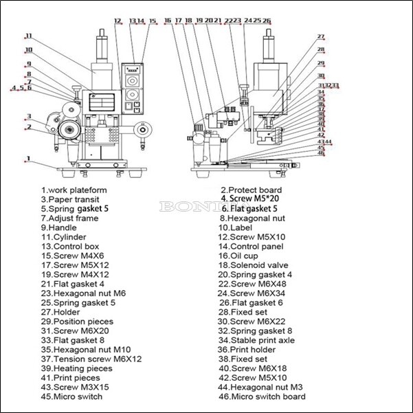 80*90MM Printable Area Pneumatic Hot Foil Stamping Machine ub | eBay