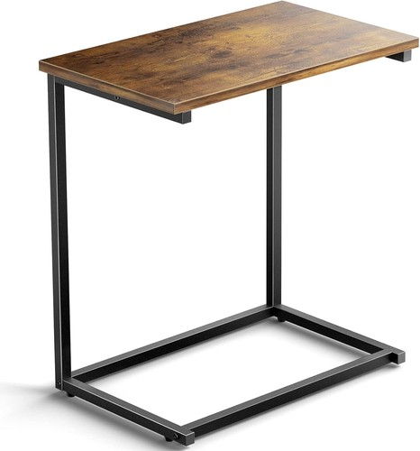 C Shaped End Table,Side Table for Couch Slide Under, C Table Sofa Side End Table | eBay