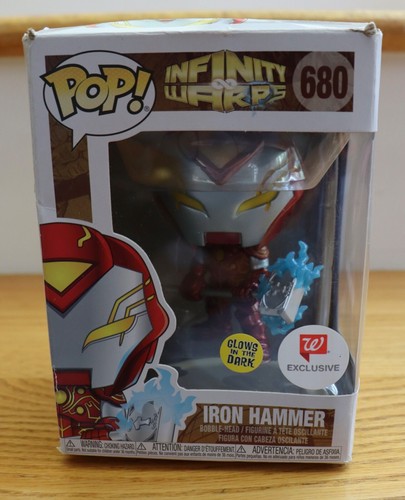FUNKO POP! INFINITY WARPS "IRON HAMMER" FIGURE = GLOWS IN DARK = 680 ...