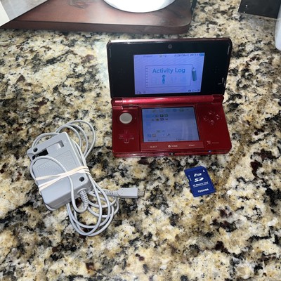 Nintendo 3DS Handheld System Console Flame Red CTR-001 SD Card Tested ...