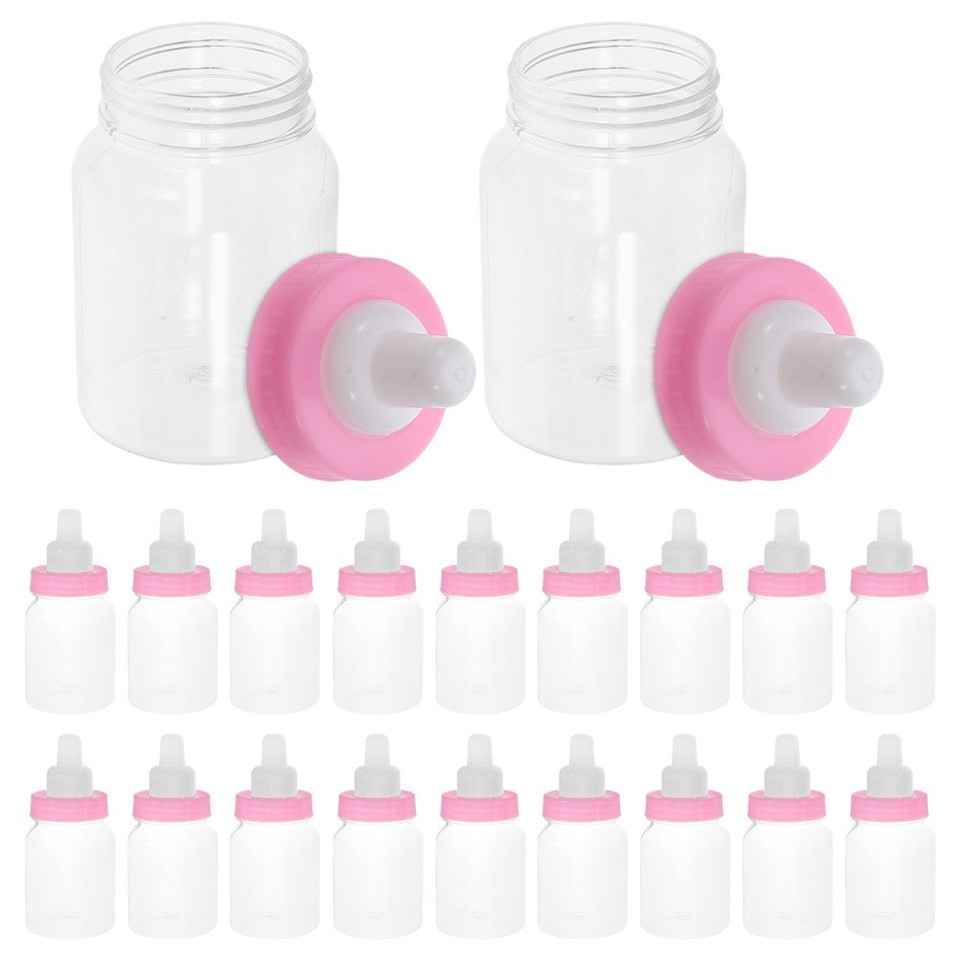 48pcs Transparent Baby Bottle Boxes: Plastic Candy Containers Bulk Set ...