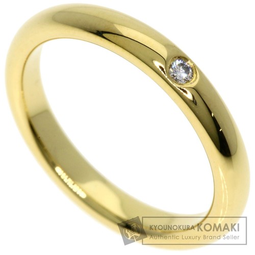 Tiffany Co. Stacking Band 1P Diamond Ring K18 Yellow Gold Used | eBay