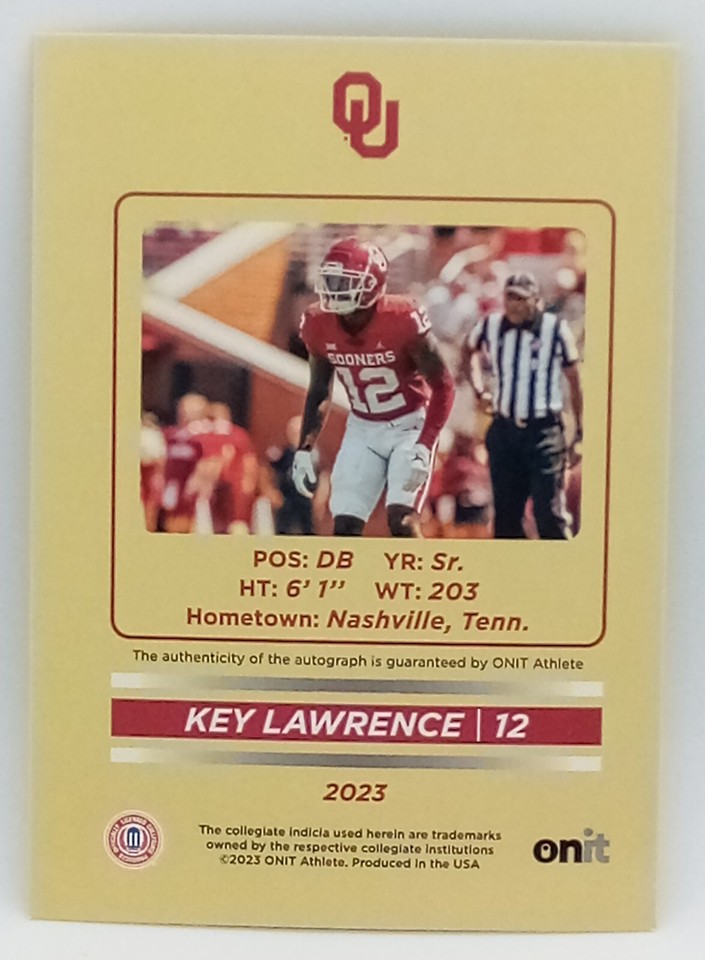 🚒2023 ONIT BLACKOUT SILVER KEY LAWRENCE Insert University of Oklahoma ...