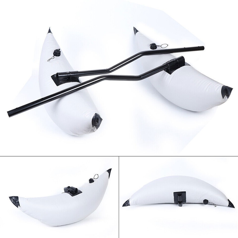 2x PVC Inflatable Outrigger Kayak Canoe Fishing Boat Float Tube ...