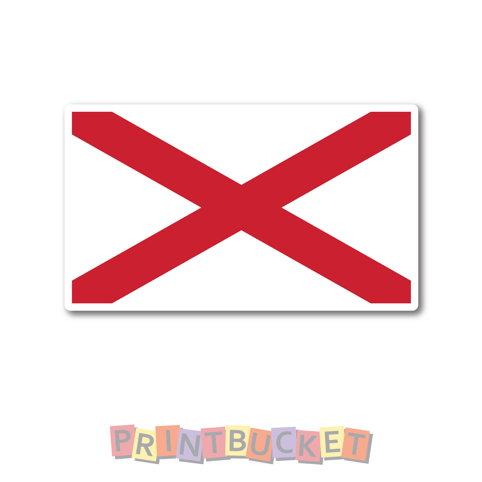 St Patrick's Saltire flag sticker Large 240mm quality water/fade proof ...