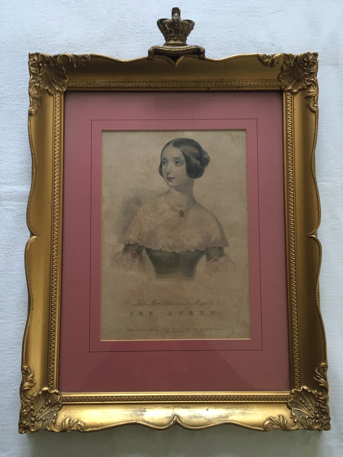 Antique Young Queen Victoria Mounted & Framed Lithograph Print | eBay UK