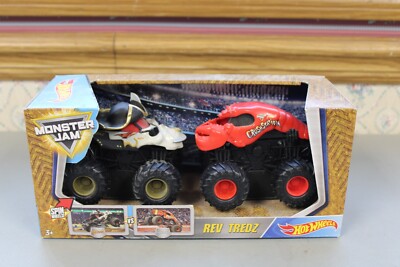 NEW! Hot Wheels Monster Jam REV TREDZ Pirates Curse And Crushstation ...
