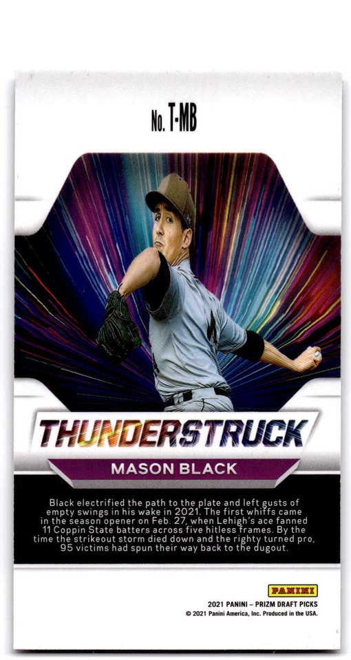 2021 Panini Prizm Draft Picks #T-MB Mason Black Thunderstruck | eBay