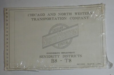 Chicago and Northwestern Railway 1993 Track Chart - SeniorityDistricts ...