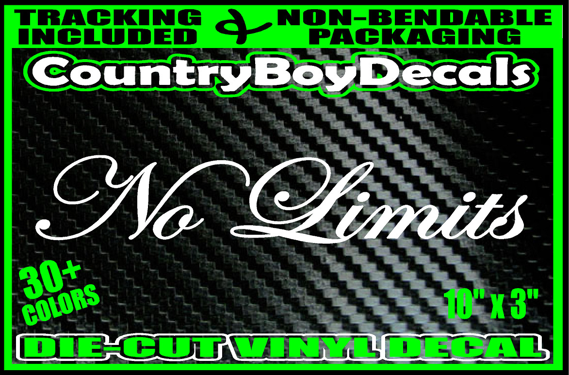 NO LIMITS Vinyl Decal Sticker CAR Truck Diesel Boost Turbo Hated Euro ...