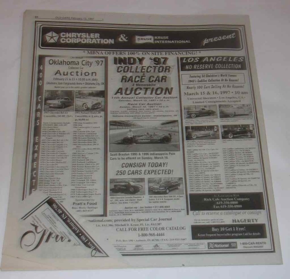 OLD CARS MAGAZINE February 13, 1997, No 7, Back Issue | eBay