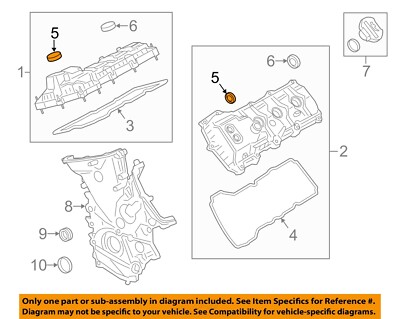 FORD OEM 11-24 Edge Engine Valve Timing Covers-Valve Cover Seal ...