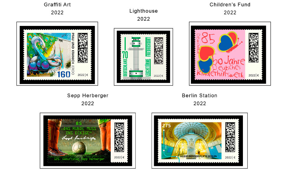 COLOR PRINTED GERMANY 2021-2024 STAMP ALBUM PAGES (40 illustrated pages ...