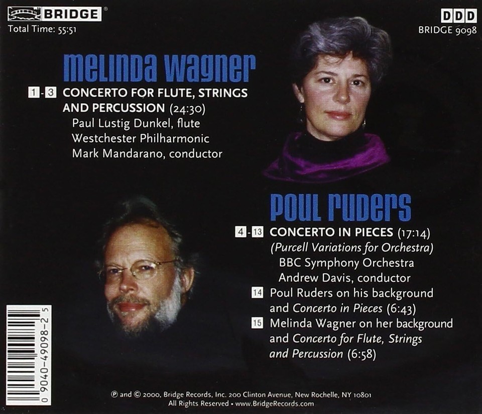 Paul Lustig Dunkel Concerto in Pieces/concerto for Flute and Orchestra ...