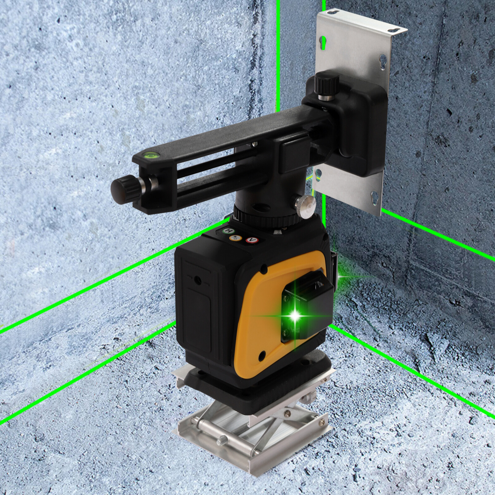 3x360° Laser Level 360 Self Leveling 12 Line Laser Leveler for Floor ...