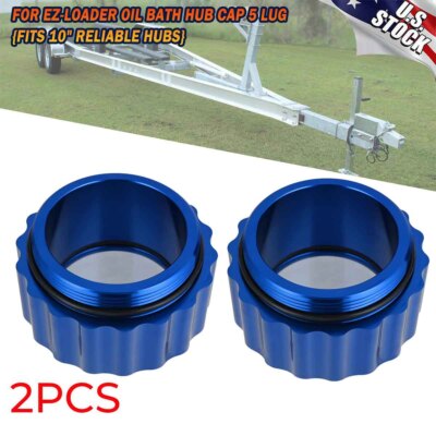 2PCS For EZ Loader Boat Trailer Center Cap for 5 Lug Oil Bath Hubs 250 ...
