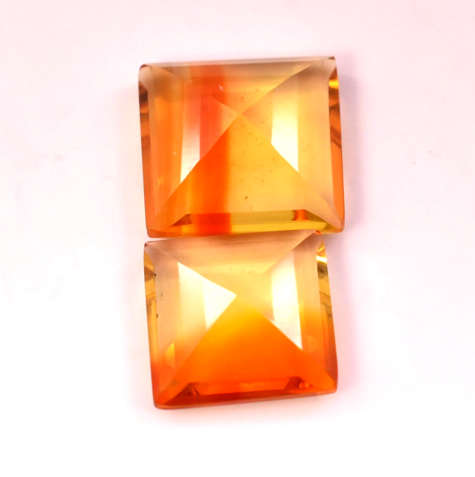 26.00 TCW Certified Natural Bi-Color Ceylon Sapphire Square Cut ...