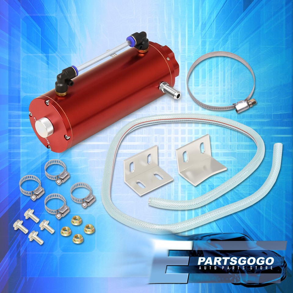 350ML Red Over Flow Overflow Catch Can Tank Radiator Coolant Aluminum ...
