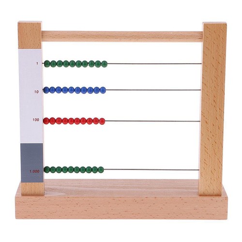 Educational Wood Toy - 1-1000 Beads Frame Kids Operation Learning | eBay