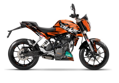 FIT FOR KTM DUKE 125-200-250-390 / 2011 - 2019 GRAPHIC STICKER SET ...