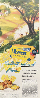Swift's Allsweet Oleo Margarine Delicate Natural Flavor Vintage Print ...