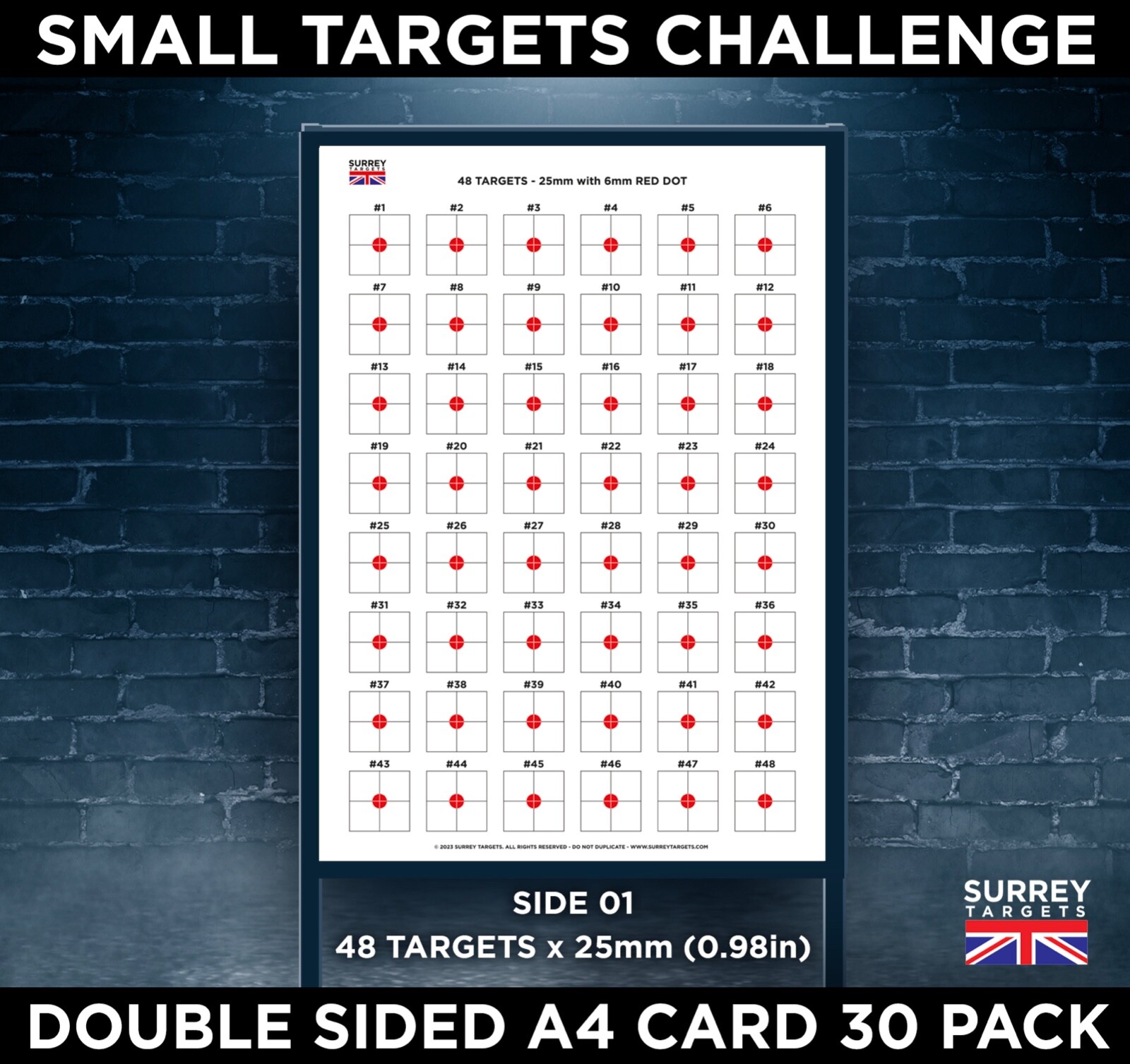 BENCHREST Shooting Targets 25mm A4 Sheets Airsoft Rifle Rimfire 2 Sided ...